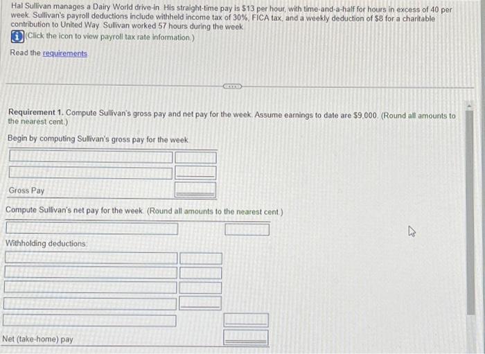 Solved Hal Sullivan manages a Dairy World drive in His | Chegg.com