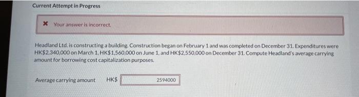 Solved Headland Ltd. is constructing a building. | Chegg.com