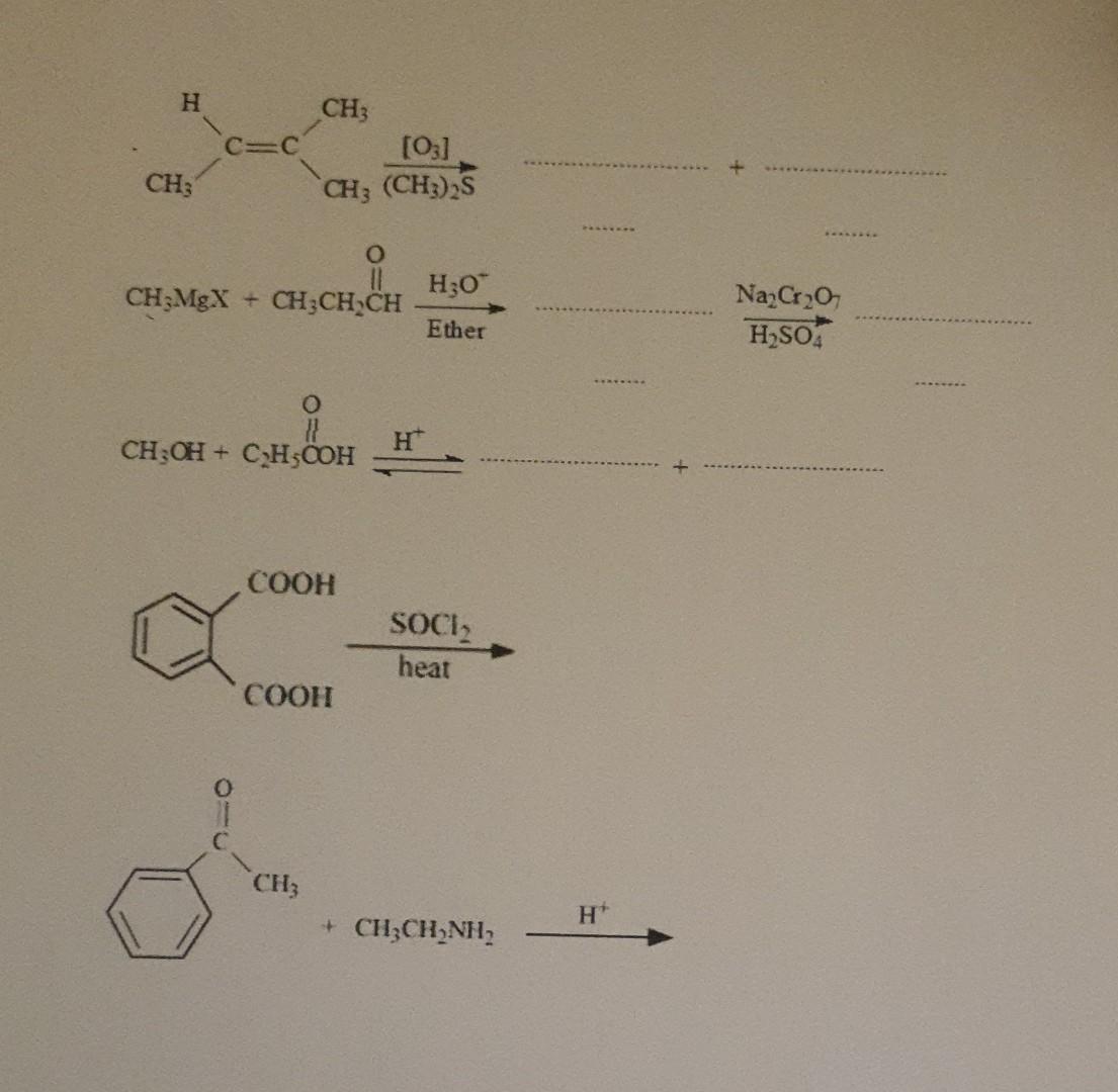 Solved H CH3 CH; [03] CH3 (CH3),s O CH: MgX + CH3CH2CH H30 | Chegg.com