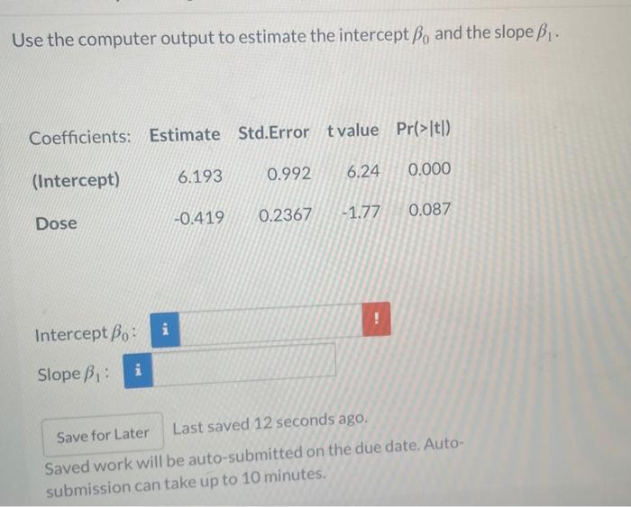 Solved Find a 95 % confidence interval for the slope of the | Chegg.com
