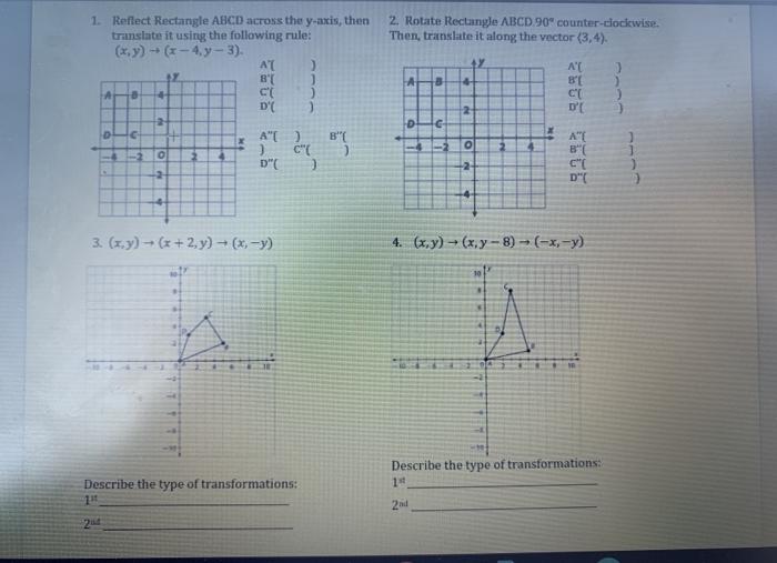 Solved 2. Rotate Rectangle ABCD 90° counter-clockwise. Then, | Chegg.com