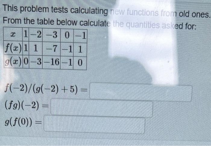 Solved This Problem Tests Calculating New Functions From Old 4613