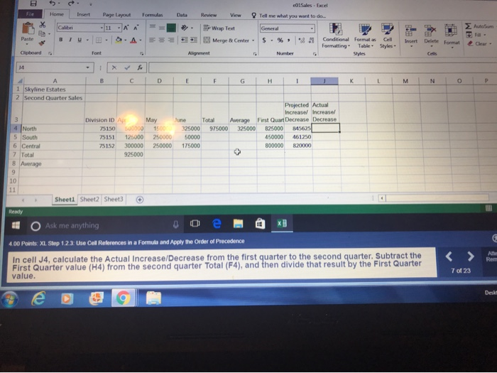 Solved e015ales Excel File Home Insert Page Layout Formmulas | Chegg.com