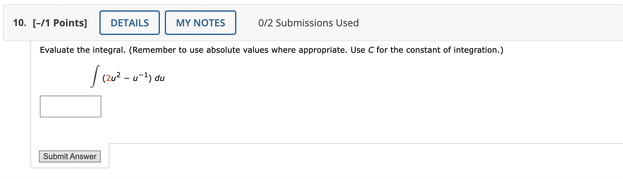Solved Evaluate the integral. (Remember to use absolute | Chegg.com