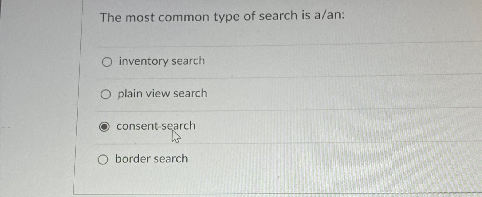 Solved The most common type of search is a/an:inventory | Chegg.com