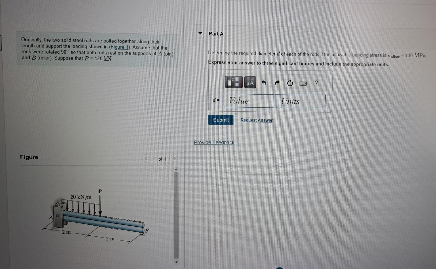 Solved Part A Originally, the two solid steel rods are | Chegg.com