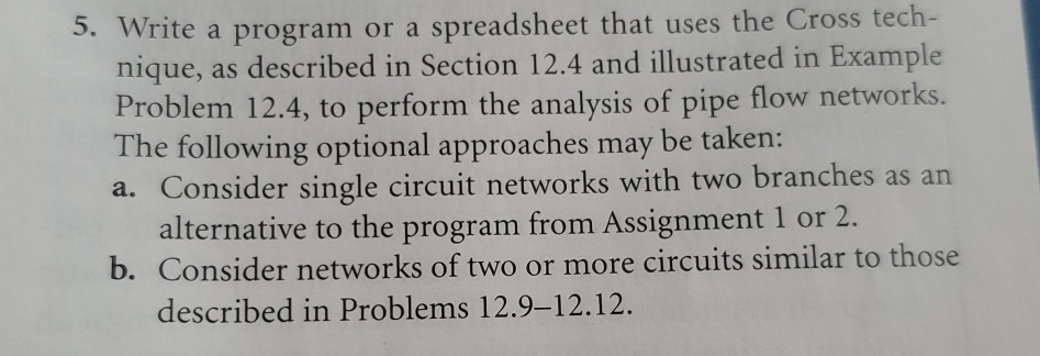 Solved Write a program or a spreadsheet that uses the Cross | Chegg.com