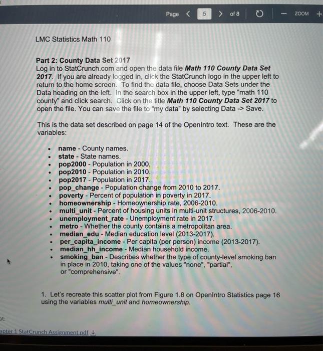 Part 1: Email50 Data Set Log in to StatCrunch.com and | Chegg.com