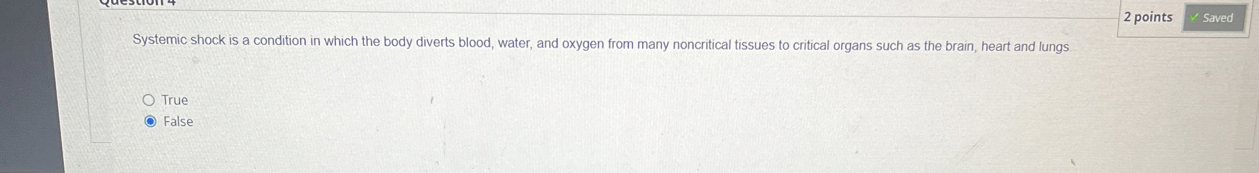 Solved Systemic shock is a condition in which the body | Chegg.com