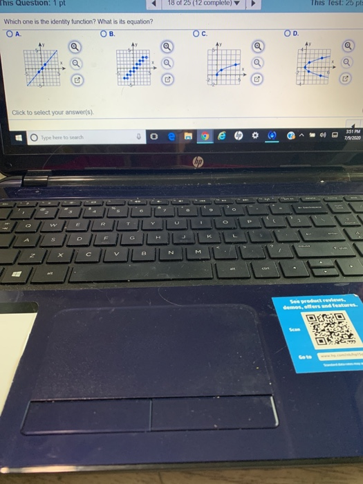 Solved Which One Is The Identity Function What Is Its 2324