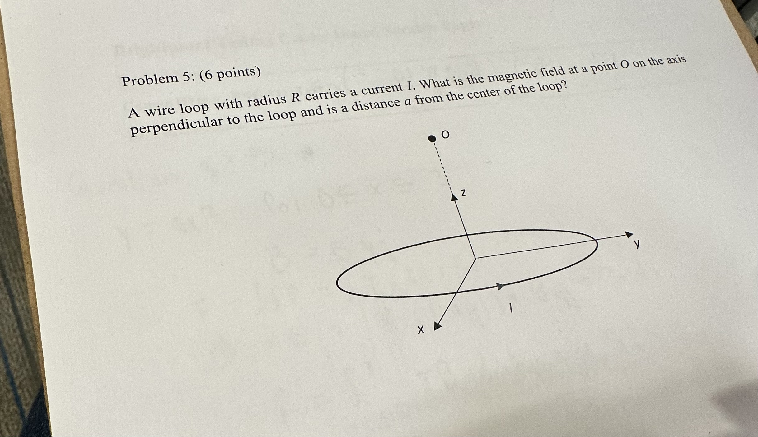 Solved Problem 5: (6 ﻿points)A wire loop with radius R | Chegg.com