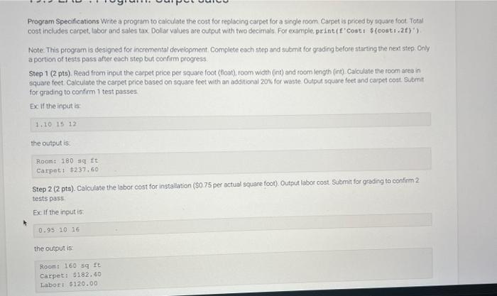 Solved Program Specifications Write a program to calculate | Chegg.com