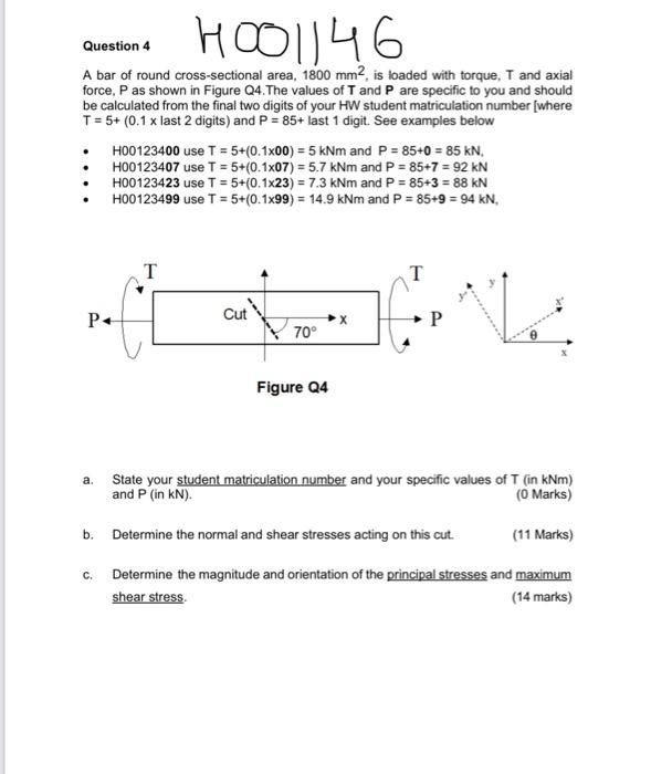 Solved A bar of round cross-sectional area, 1800 mm2, is | Chegg.com