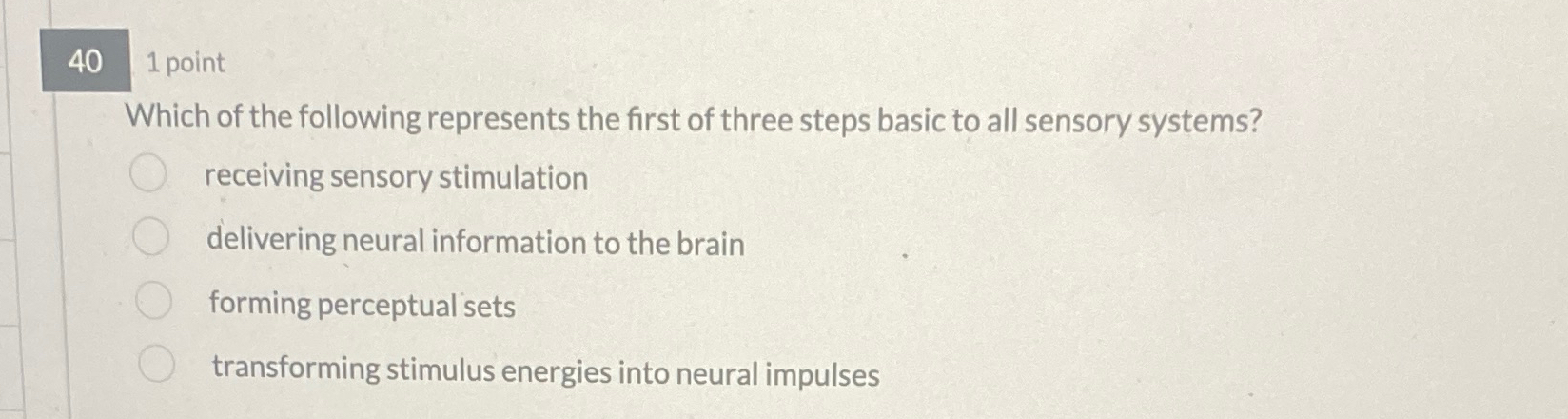 Solved 401 ﻿pointWhich of the following represents the first | Chegg.com