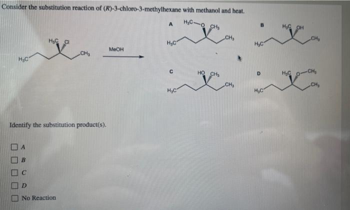 Solved Consider the substitution reaction of | Chegg.com