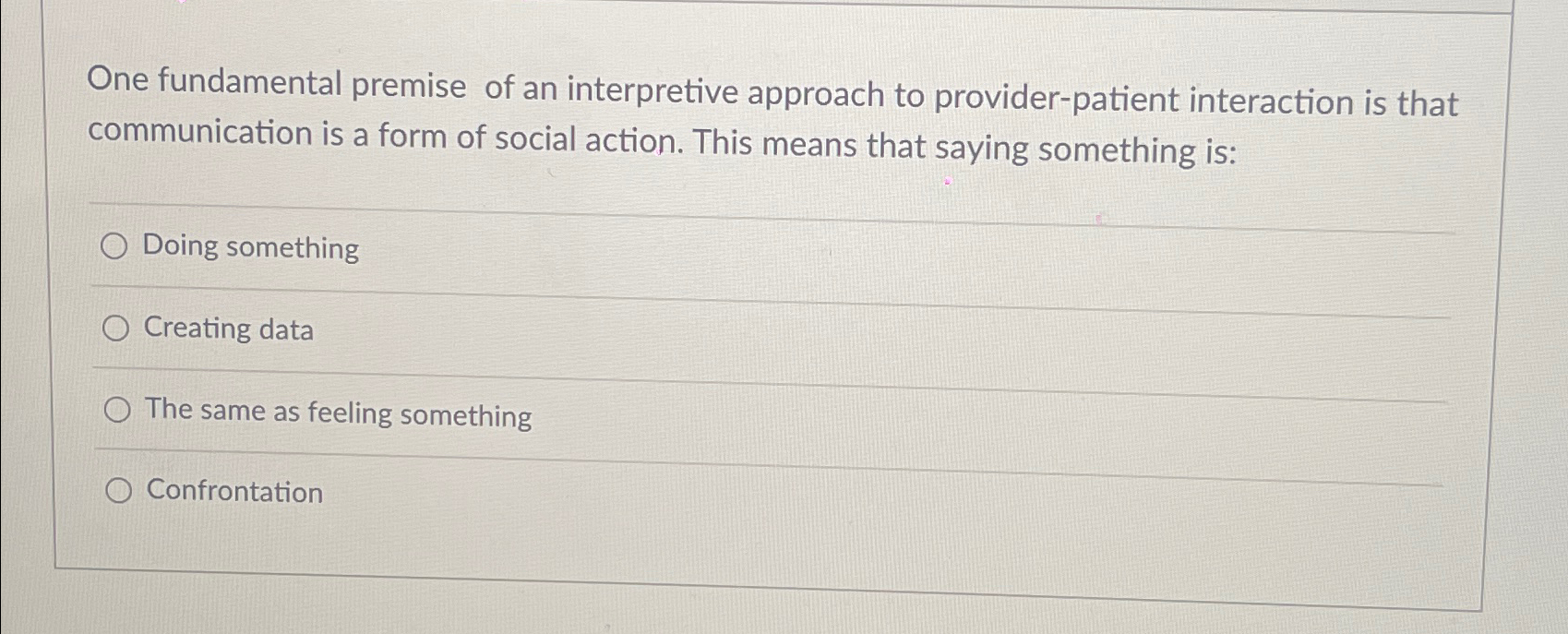 Solved One fundamental premise of an interpretive approach | Chegg.com