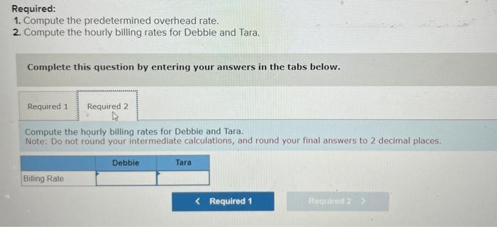 Solved Required: 1. Compute the predetermined overhead rate. | Chegg.com