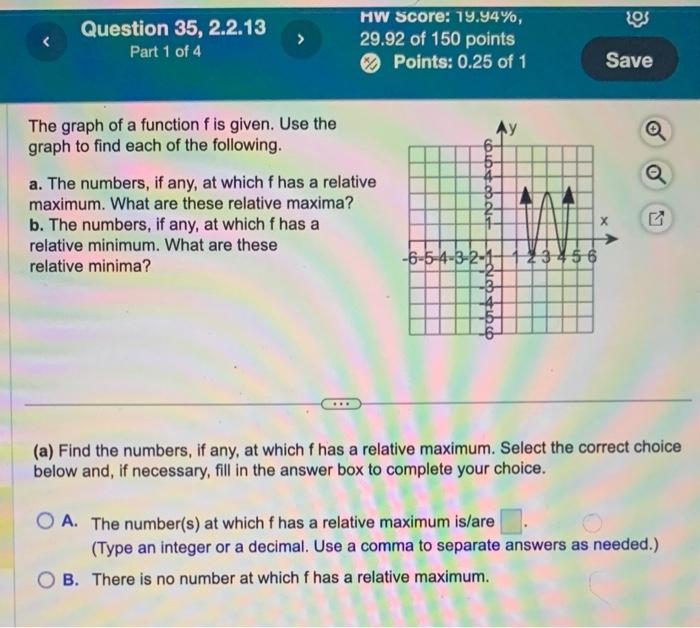 Solved The graph of a function f is given. Use the graph to | Chegg.com