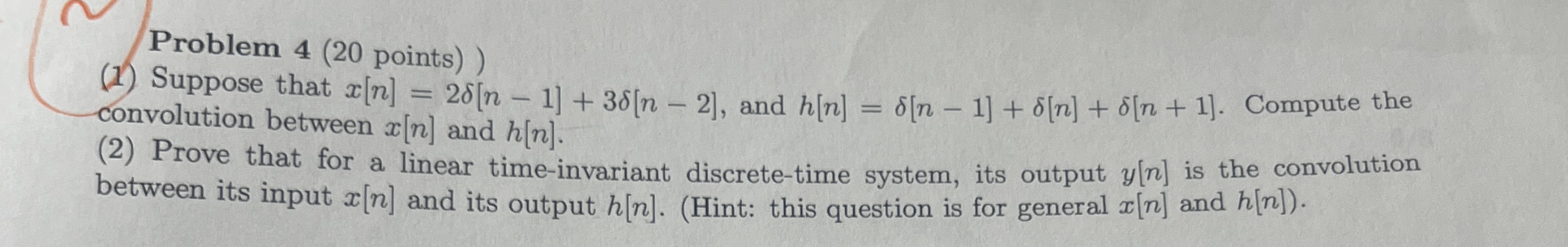 Solved Problem 4 (20 ﻿points) )(1) ﻿Suppose that | Chegg.com