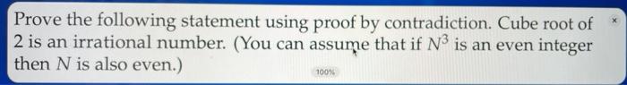 Solved Prove the following statement using proof by | Chegg.com