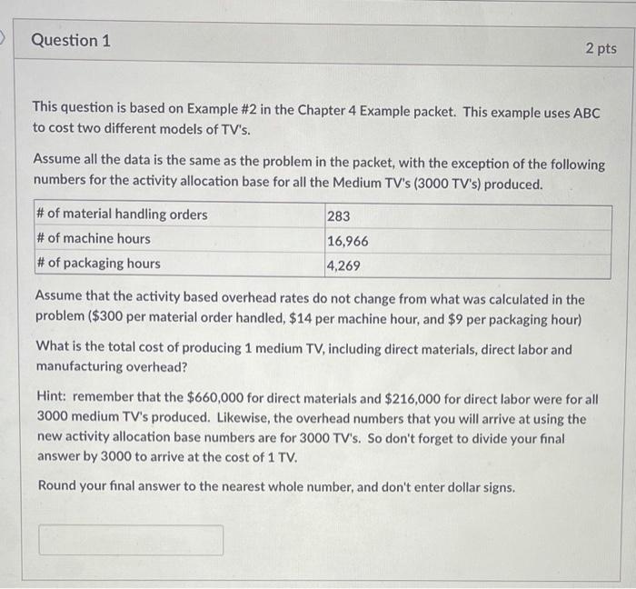 Solved Question 1 2 pts This question is based on Example #2 | Chegg.com