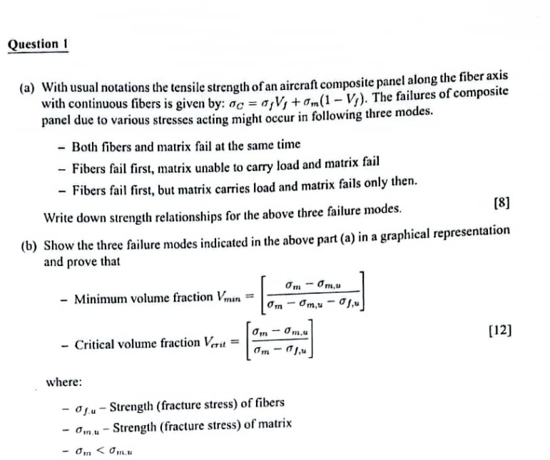 Solved Question 1(a) ﻿With usual notations the tensile | Chegg.com