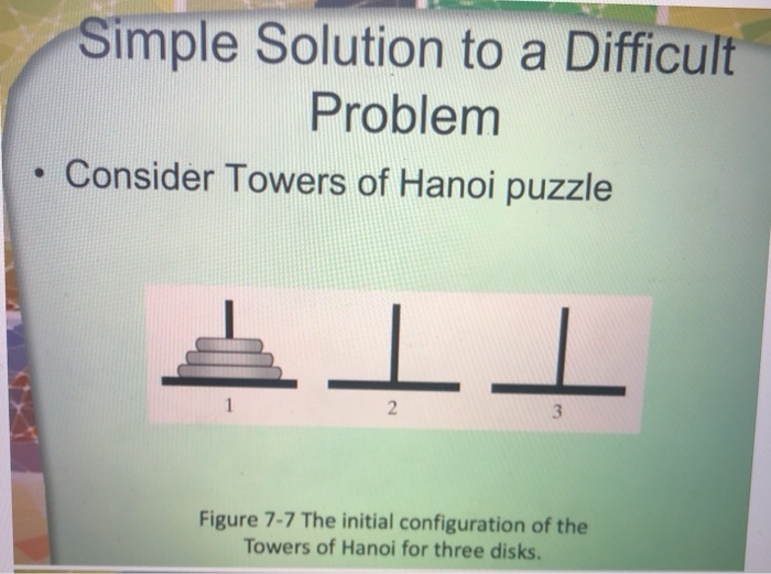 Solved having difficulty with this problem! Towers of hanoi | Chegg.com