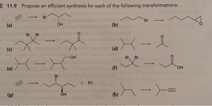 Solved Il 11.9 Propose an efficient synthesis for each of | Chegg.com