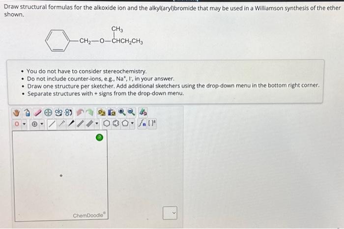 Solved Draw structural formulas for the alkoxide ion and the | Chegg.com