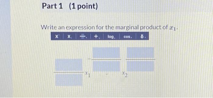 Solved Write an expression for the marginal product of | Chegg.com