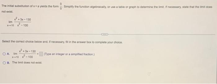 Solved Use The Theorem On Limits Of Rational Functions To