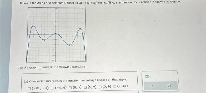 Solved Use the graph to answer the following questions. (a) | Chegg.com