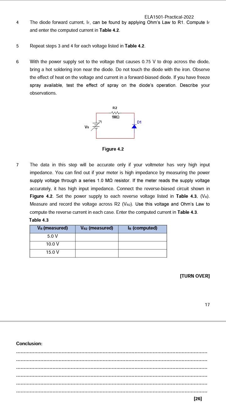 Solved ELA1501-Practical-2022 LABORATORY EXPERIMENT 4 | Chegg.com