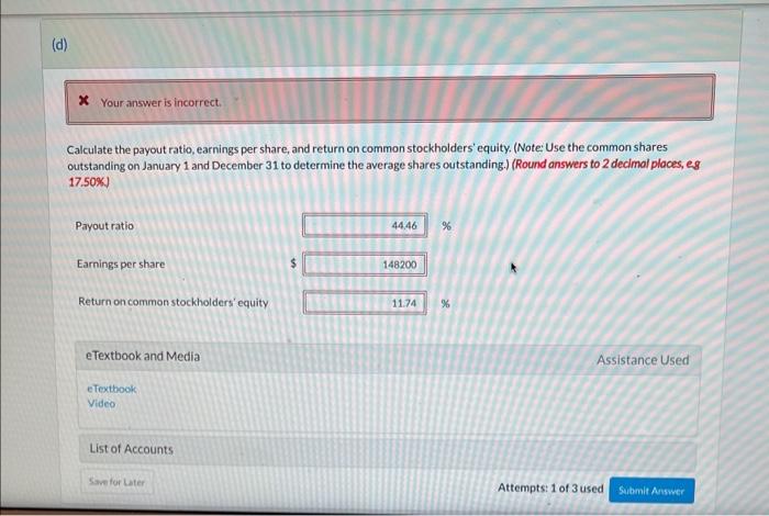 Solved The stockholders' equity accounts of Sarasota Corp. | Chegg.com