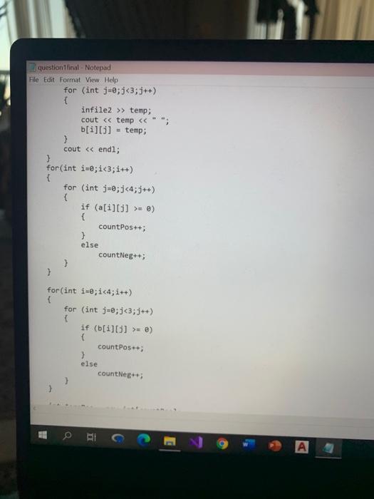 Solved In question final - Notepad File Edit Format View | Chegg.com