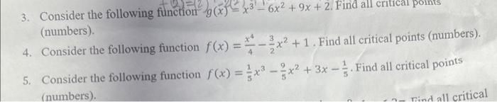 Solved 3. Consider the following function g(x)=x3−6x2+9x+2. | Chegg.com