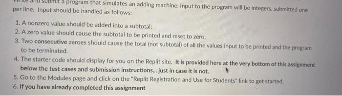 Solved per line. Input should be handled as follows: 1. A | Chegg.com