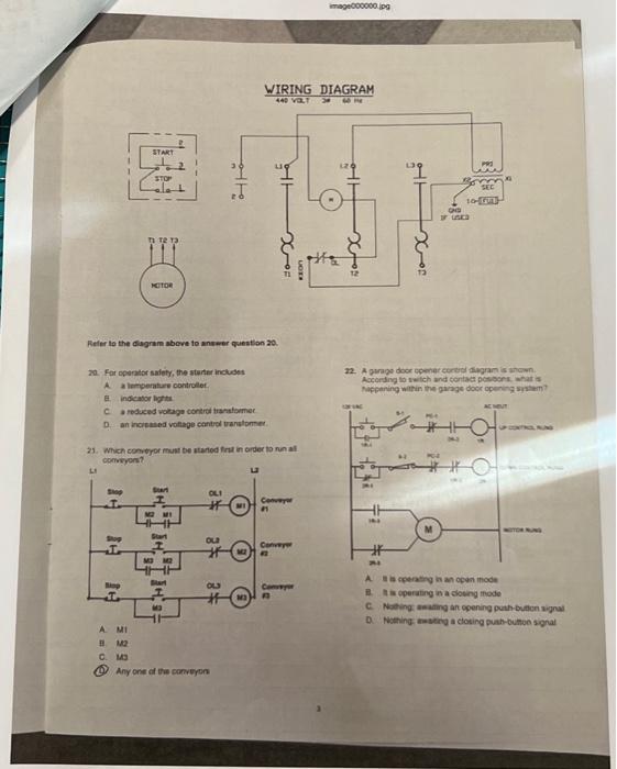 Solved ( rac{ ext { WIRING DIAGRAM }}{440 mathrm{VDLT}} ) | Chegg.com