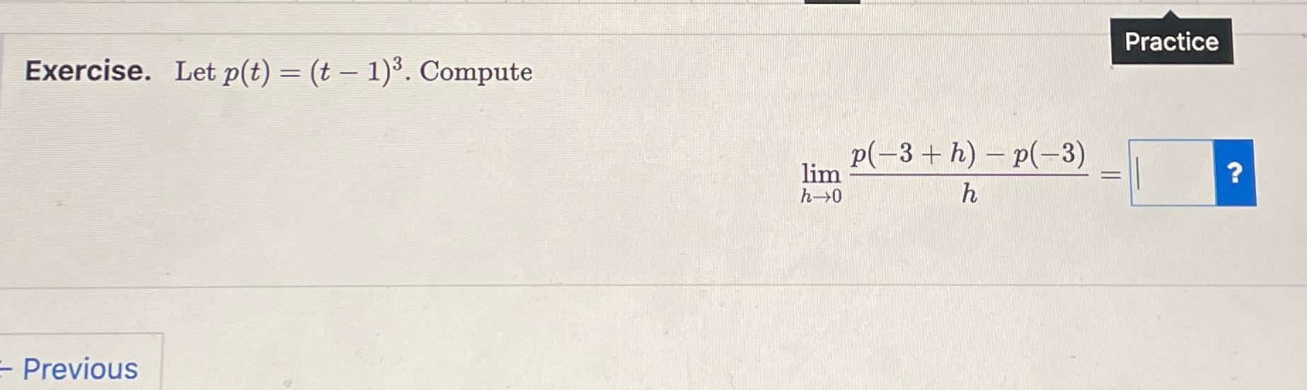 Solved Exercise. Let p(t)=(t-1)3. | Chegg.com