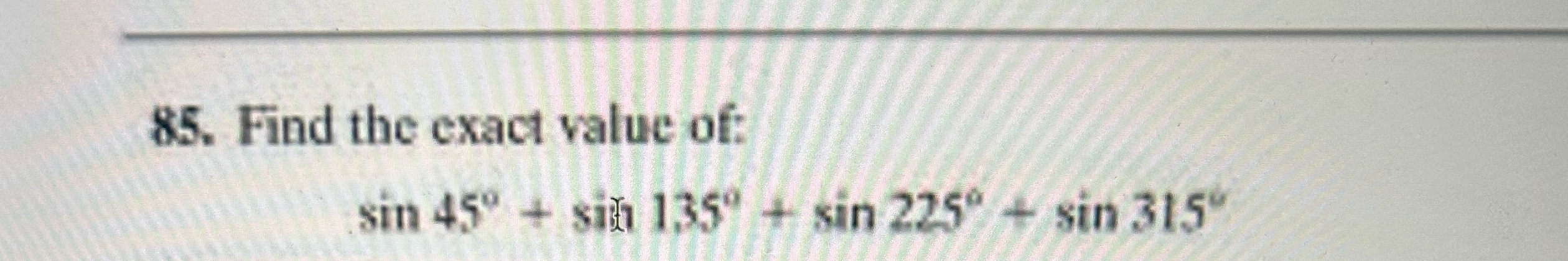 Solved Find the exact value | Chegg.com