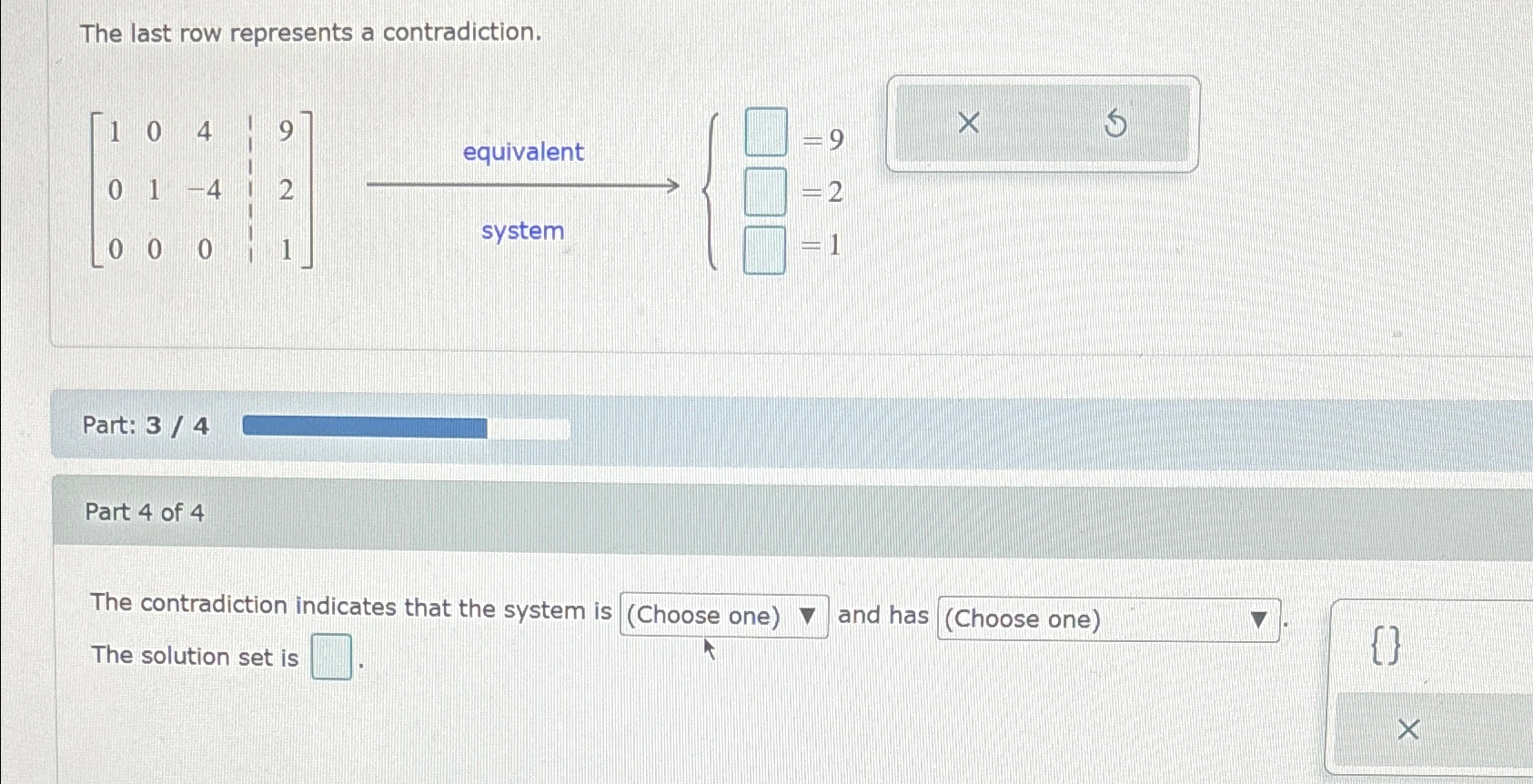 Solved The last row represents a | Chegg.com