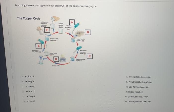 Solved Matching the reaction types in each step (A-F) of the | Chegg.com