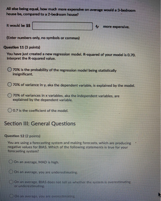Solved Case II: Regression Analysis Consider the following | Chegg.com