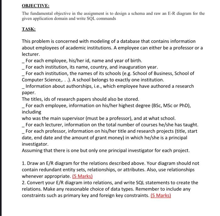 Solved OBJECTIVE: The fundamental objective in the | Chegg.com