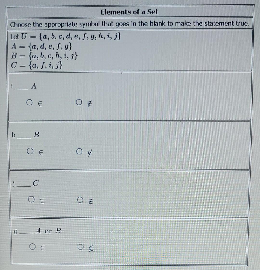 Solved \begin{tabular}{l} Proper Subsets \\ \hline \hline | Chegg.com