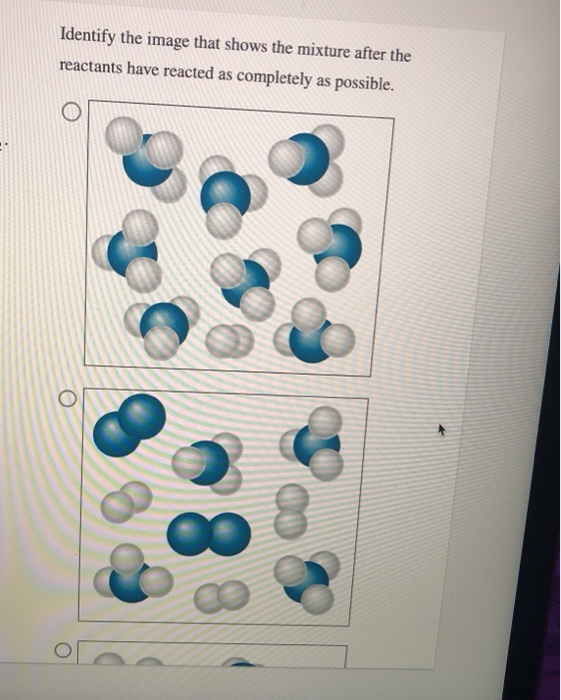Solved The Image Shows An Initial Reaction Mixture Of H And