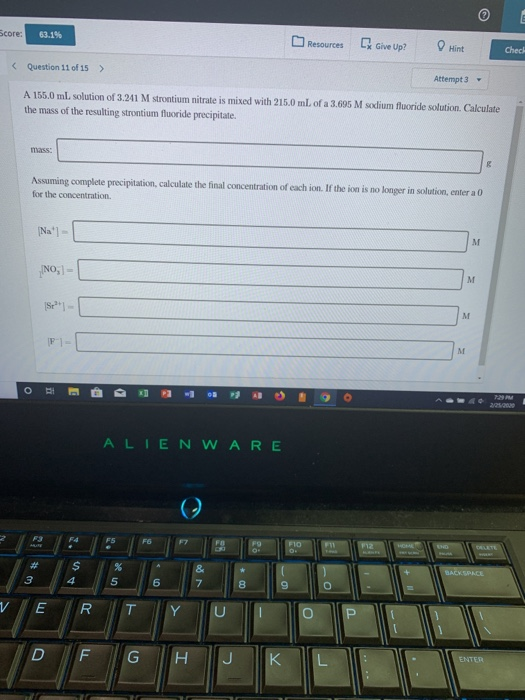 Solved Resources Ex Give Up? Hint Check Question 11 of 15 > | Chegg.com