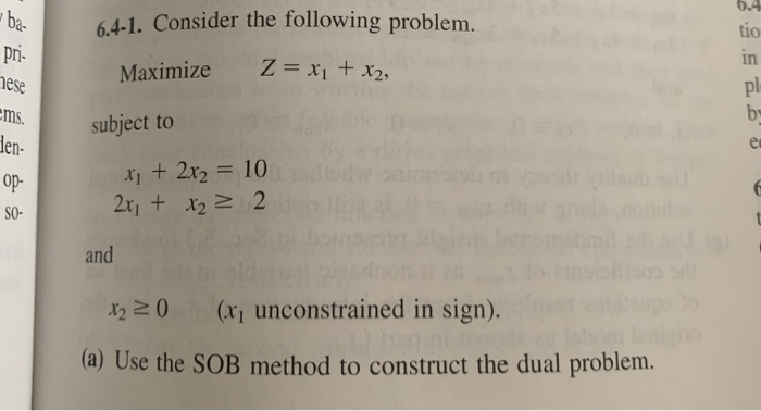 Solved 64.1. Consider the following problem. Maximize Z= x1 | Chegg.com