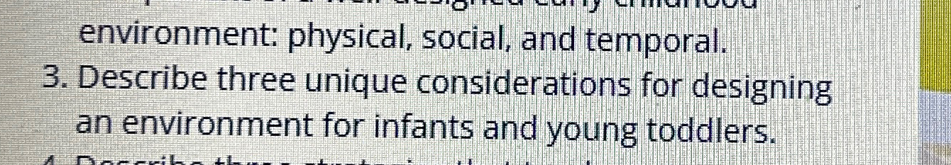 Solved 3. ﻿Describe three unique considerations for | Chegg.com