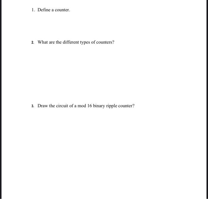 Solved 1. What do you mean by present state? 2. What do you | Chegg.com